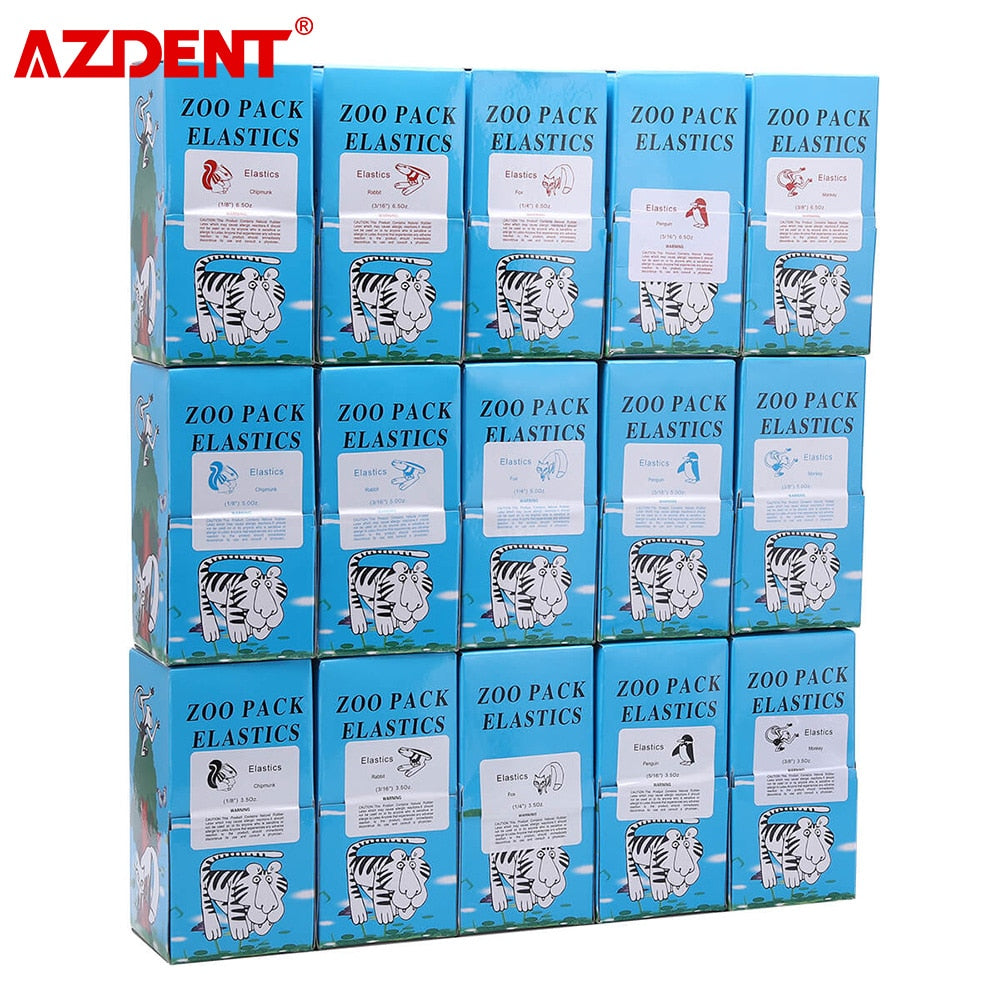 5000 Pcs/Box Dental Orthodontic Zoo Pack Elastics Rubber Bands ...