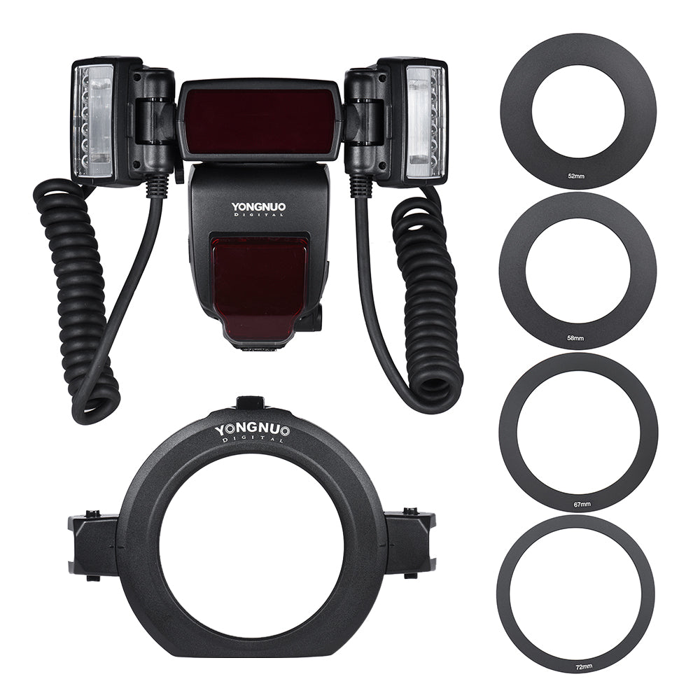 YONGNUO YN24EX E-TTL Flash Speedlite 5600K with 2pcs Flash Heads and ...